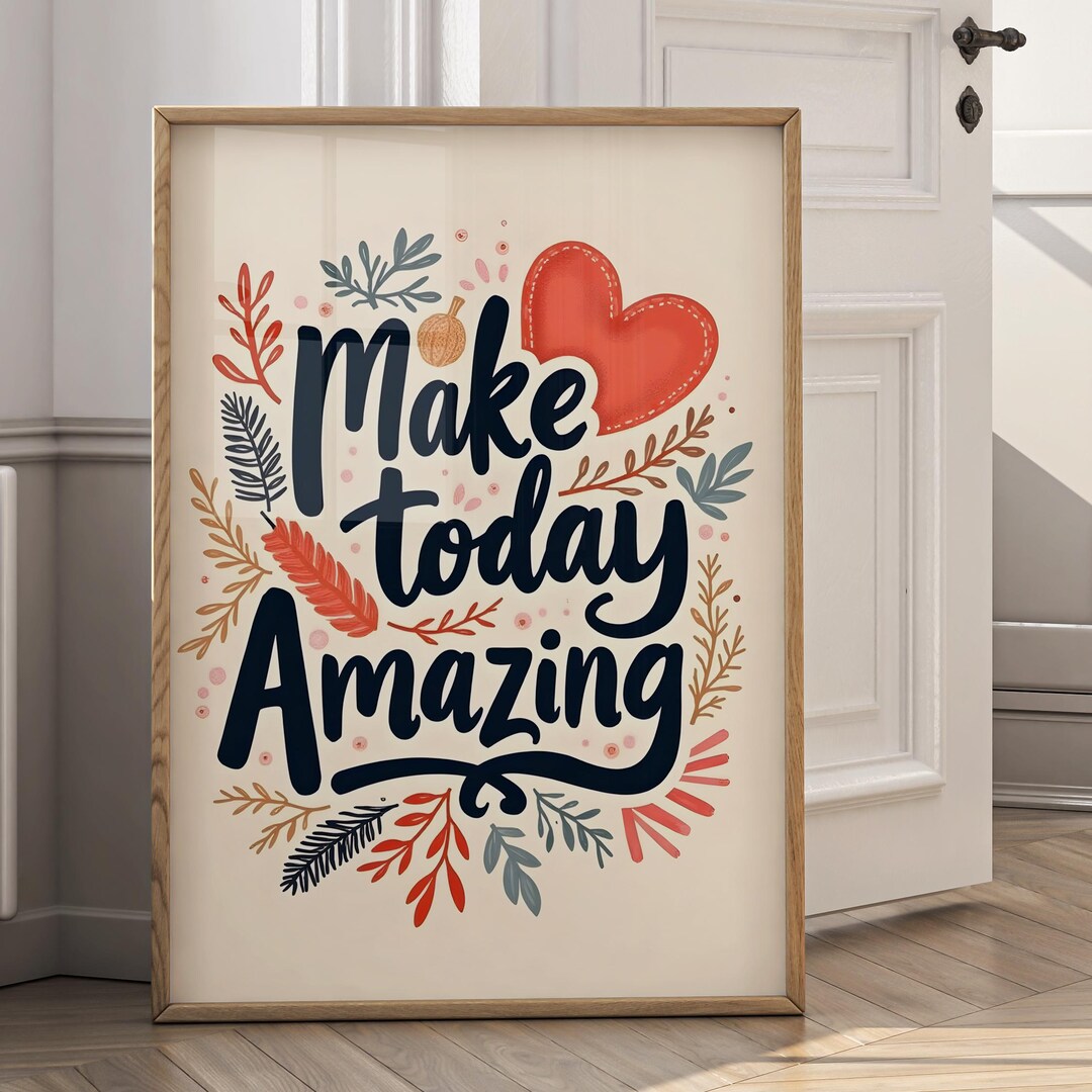 Positive Daily Affirmations Wall Art, Morning Motivation Poster, Daily ...