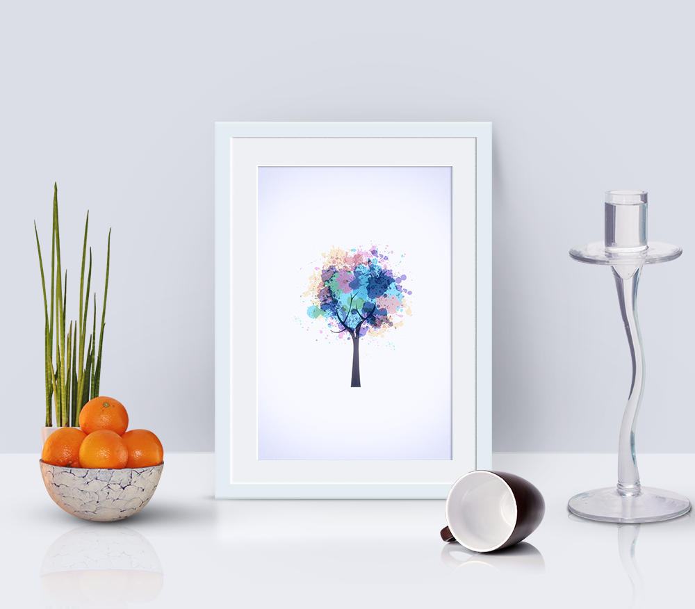 Watercolor Tree Print, Printable Digital Download, Nature Wall Art ...