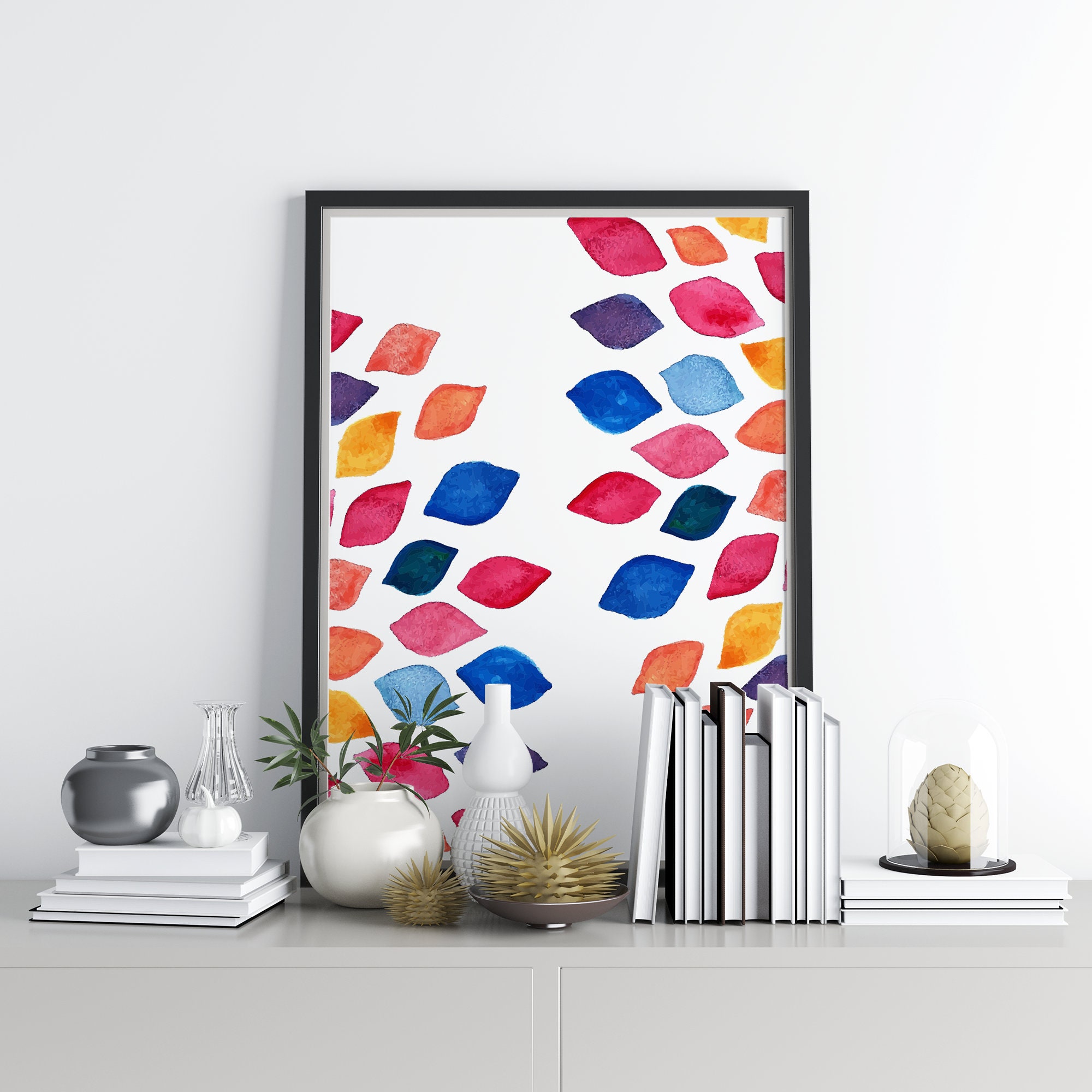 Colorful Wall Art Print, Colorful Poster Digital Download, Printable ...