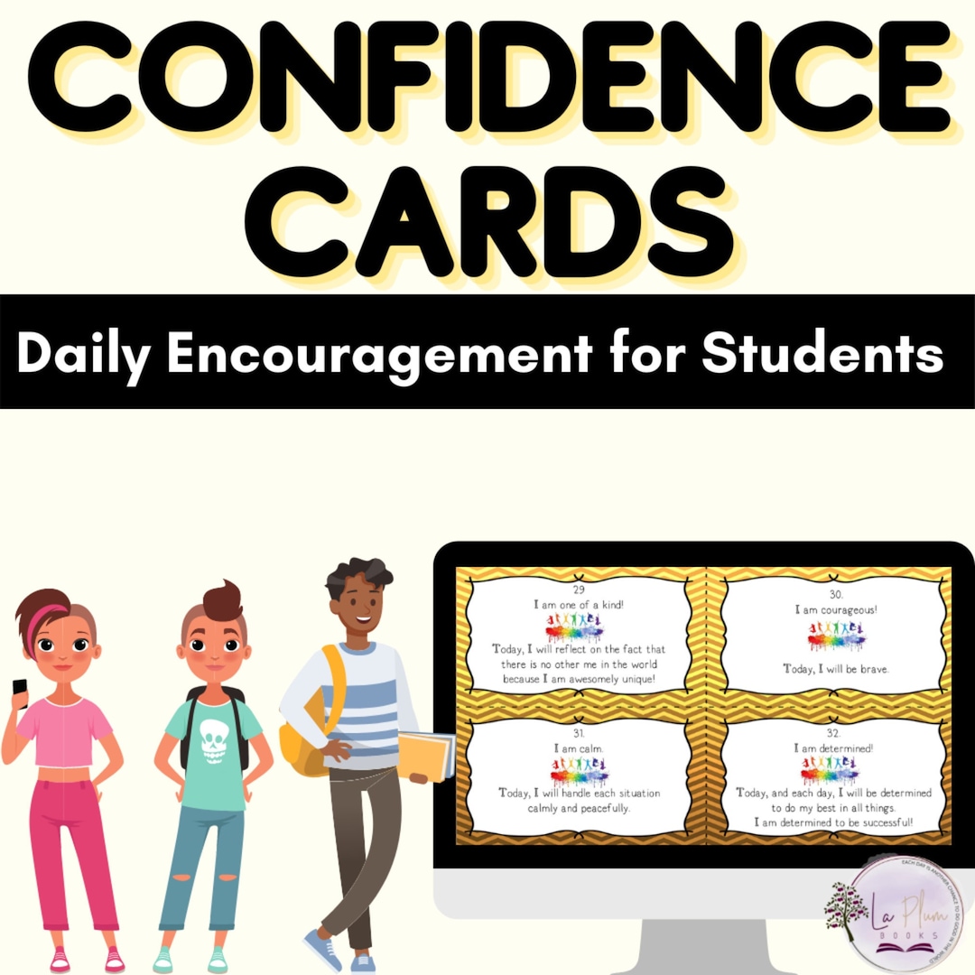 Confidence Cards: Daily Encouragement for Students - Etsy