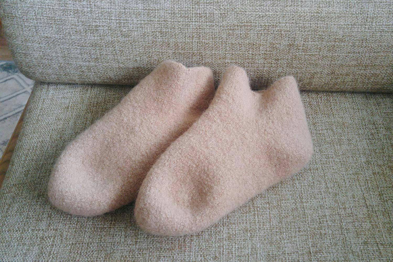 Boiled Wool Slippers. Pure Wool. Felted Socks. - Etsy