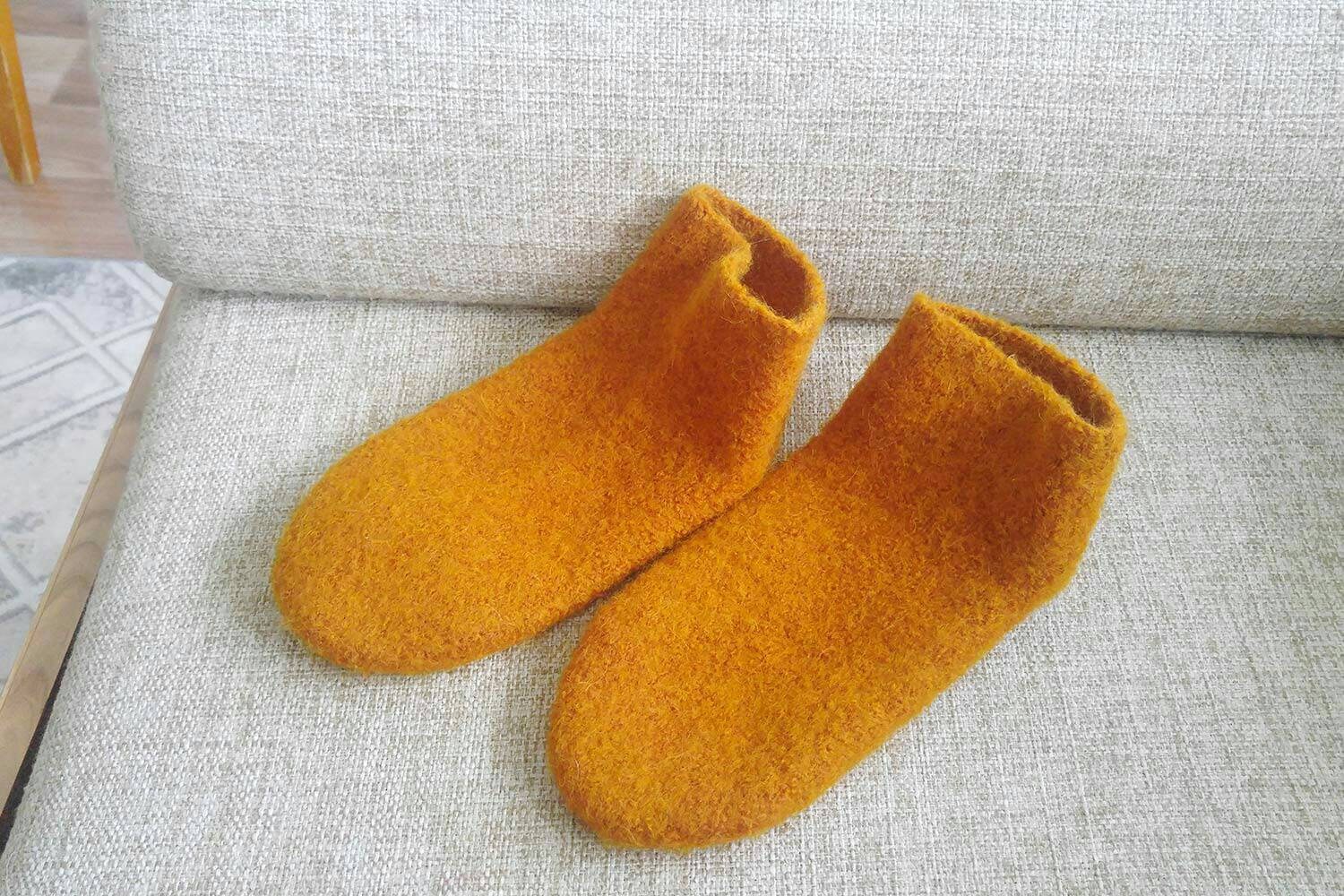 Boiled Wool Slippers. Pure Wool. Felted Socks. - Etsy