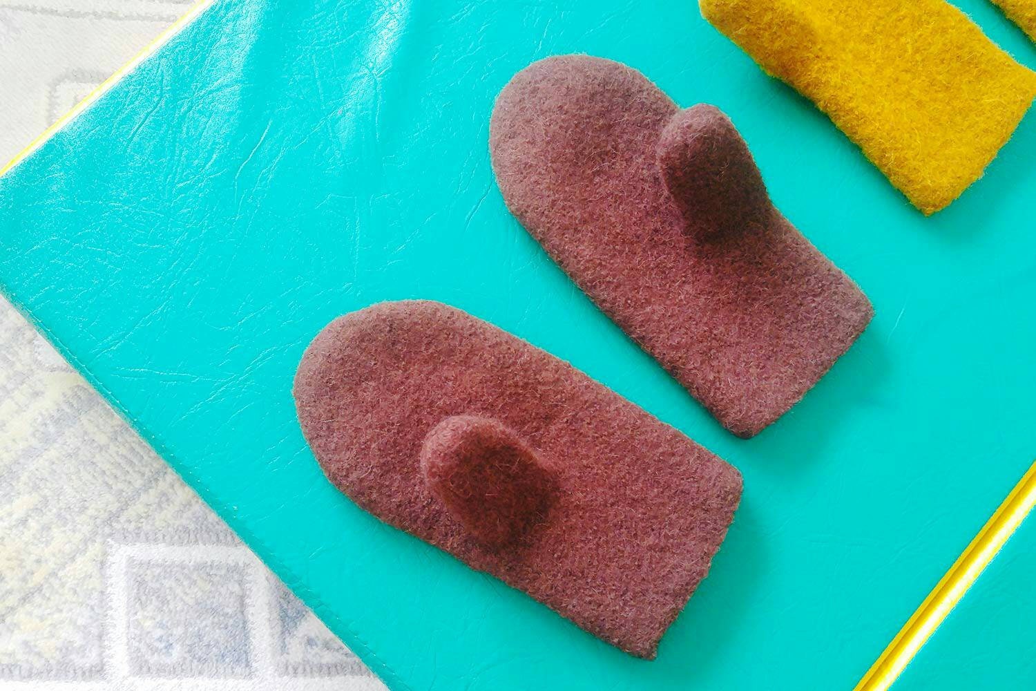 Boiled Wool Mittens. Pure Wool. Felted. Knitted. - Etsy