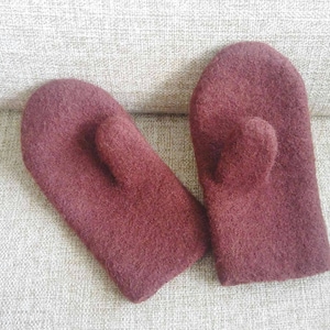 Boiled Wool Mittens. Pure Wool. Felted. Knitted. - Etsy