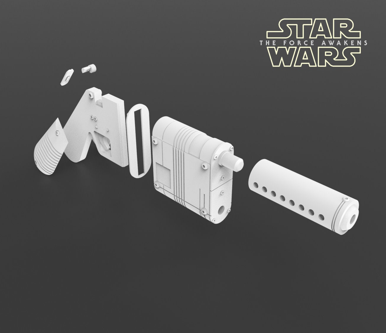 Rey Blaster 3D Print Files STL - Etsy