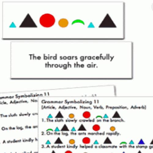 Montessori Grammar Symbol Sentence Cards Strips 34 in Set - Etsy