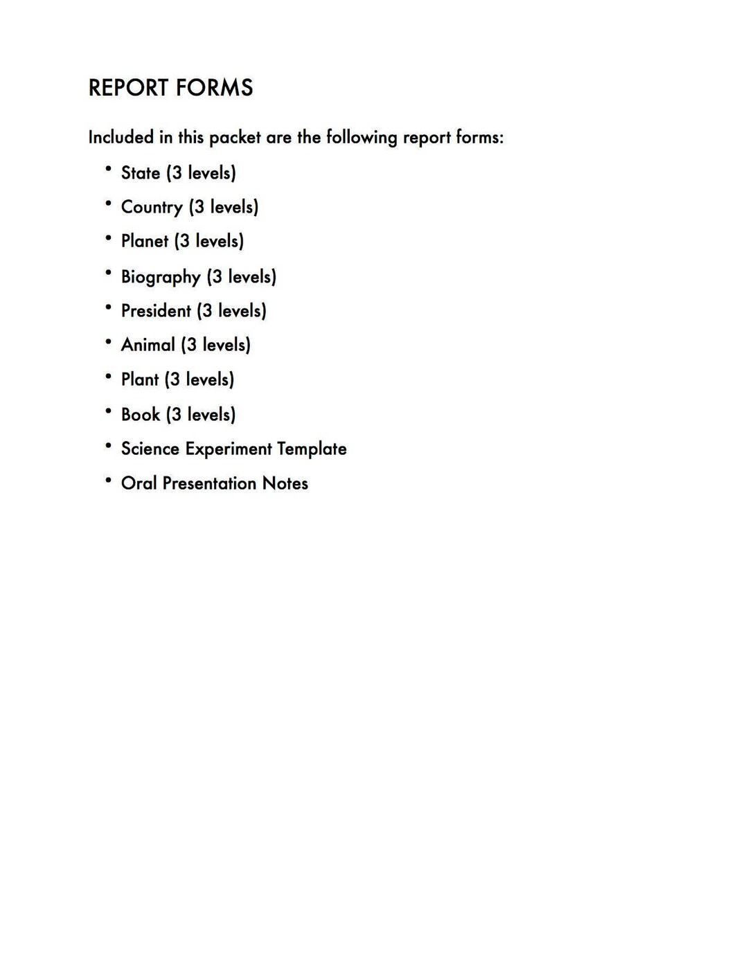 DIGITAL Student Report Forms Magnolia Montessori Material - Etsy