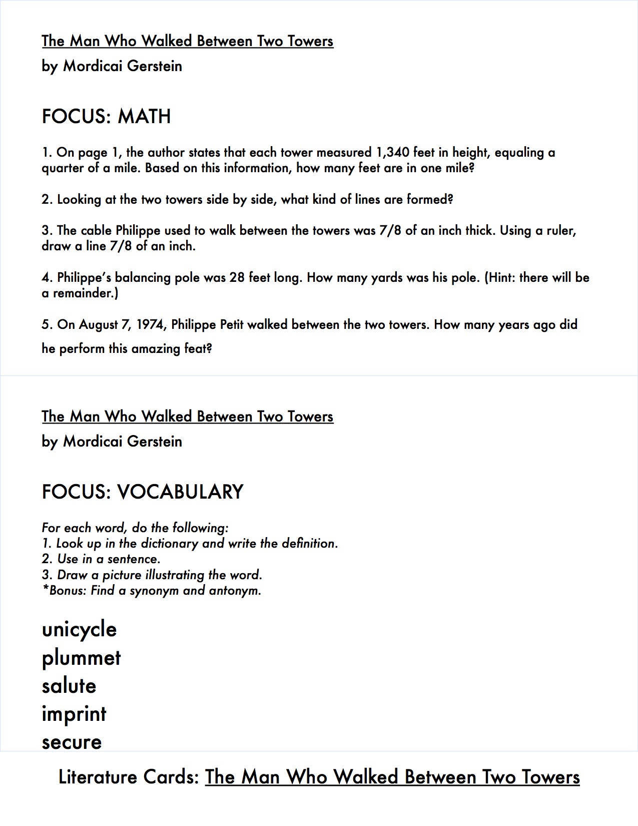 DIGITAL New York City Literature Cards Magnolia Montessori Material - Etsy