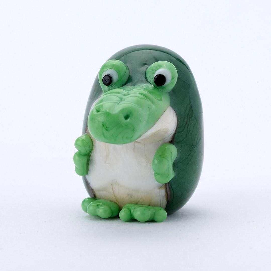 Handmade Glass Alligator Figurine: Murano Lampwork Sculpture - Etsy