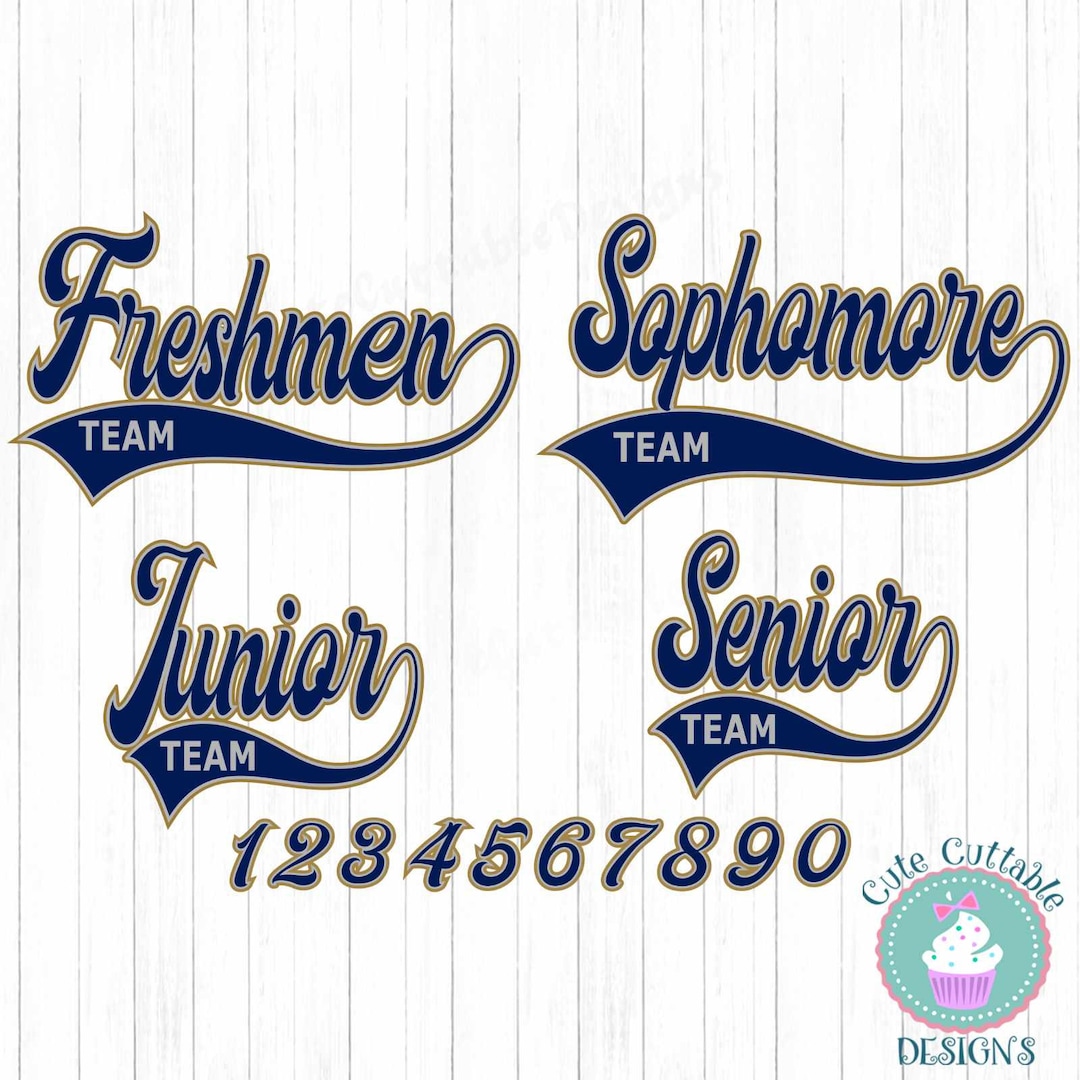 School Years SVG Bundle: Freshmen, Sophomore, Junior, Senior (digital ...