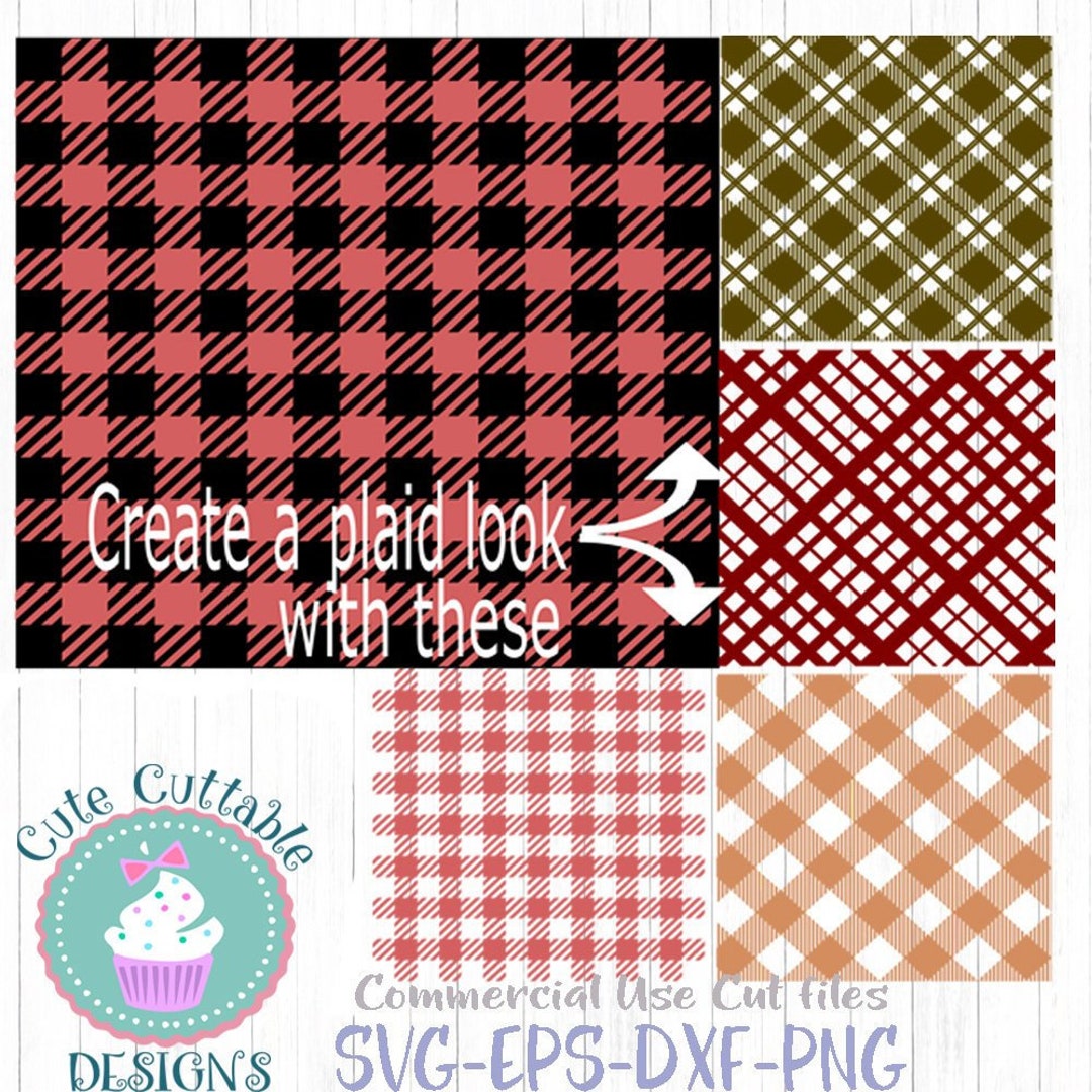 Plaid Svg Pattern, Buffalo Plaid Checks Pattern SVG, DXF, EPS ...