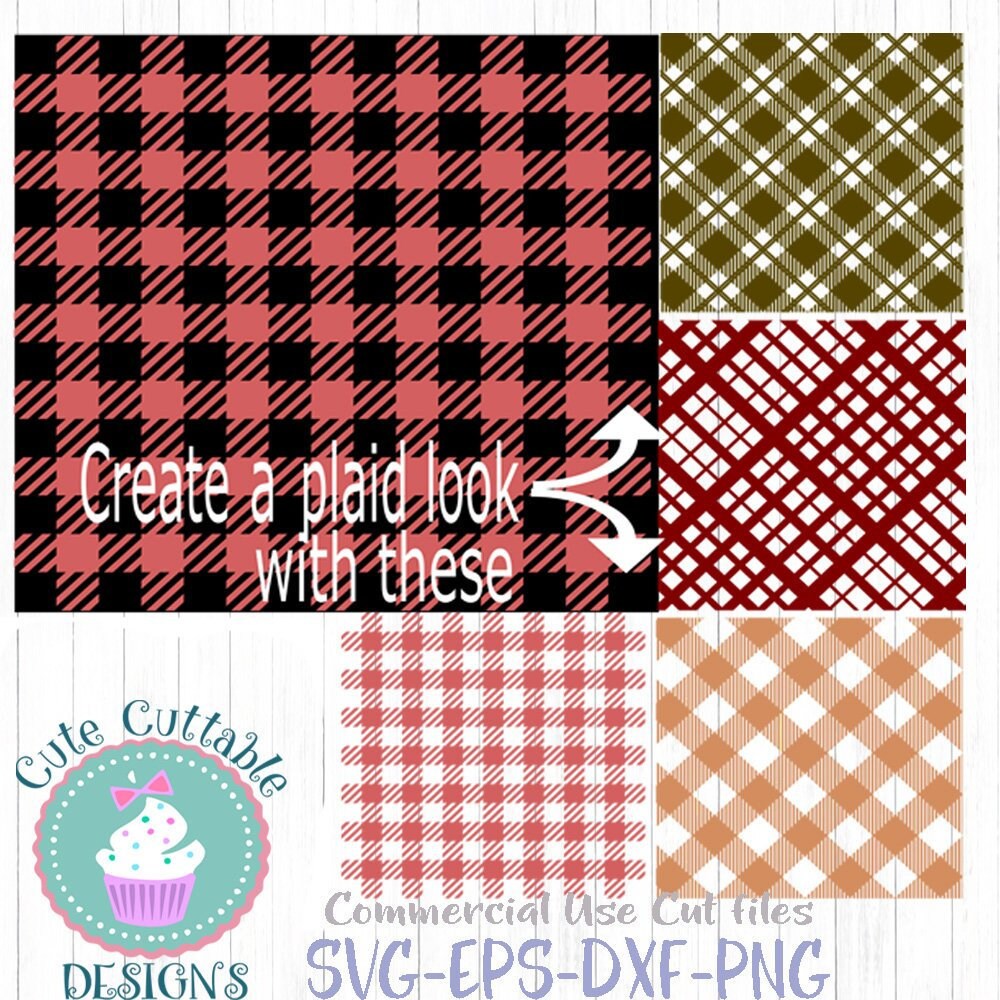Plaid Svg Pattern Buffalo Plaid Checks Pattern SVG DXF EPS - Etsy
