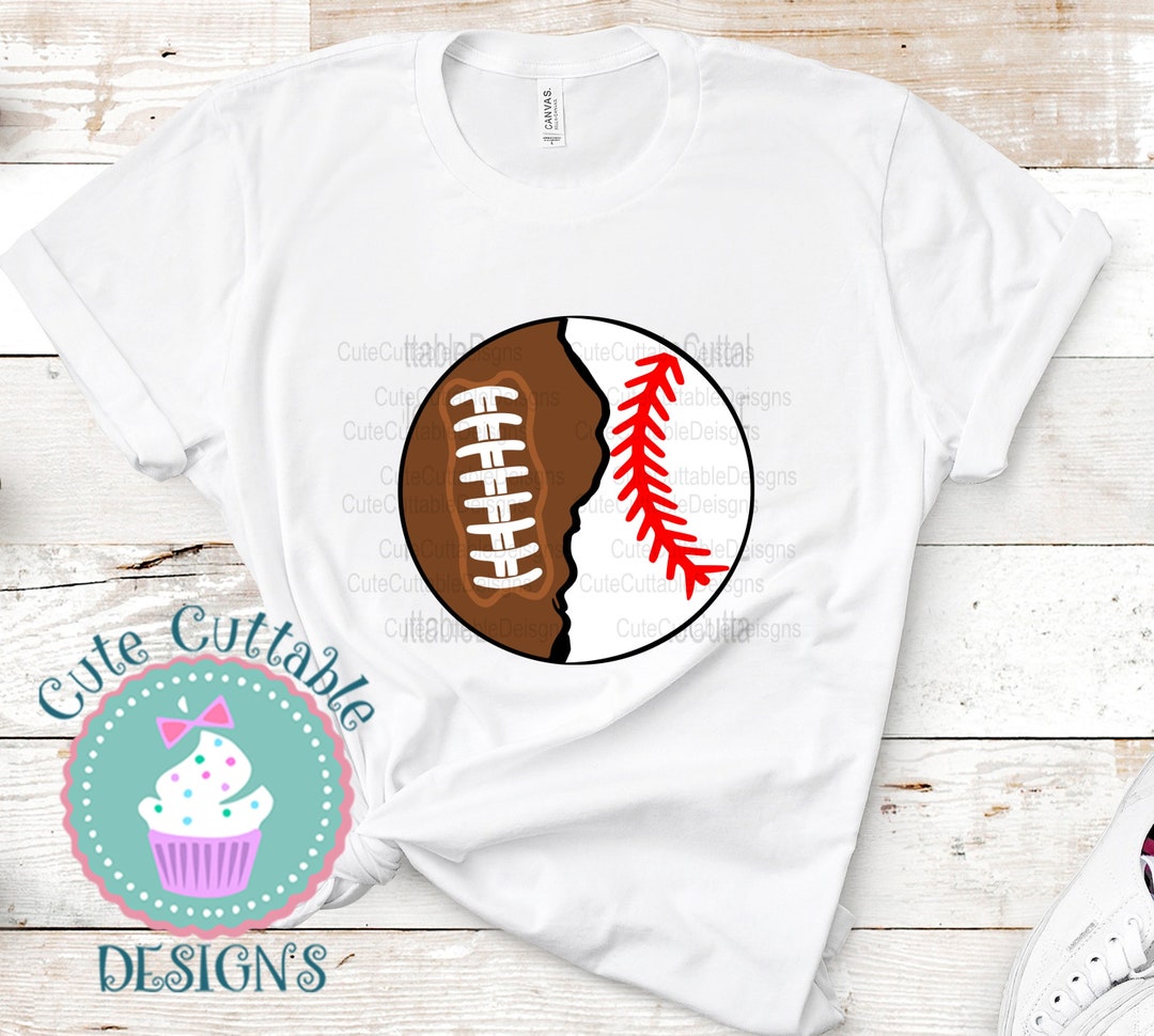 Split Baseball Football SVG: Proud Mom Shirt Design (digital File) - Etsy