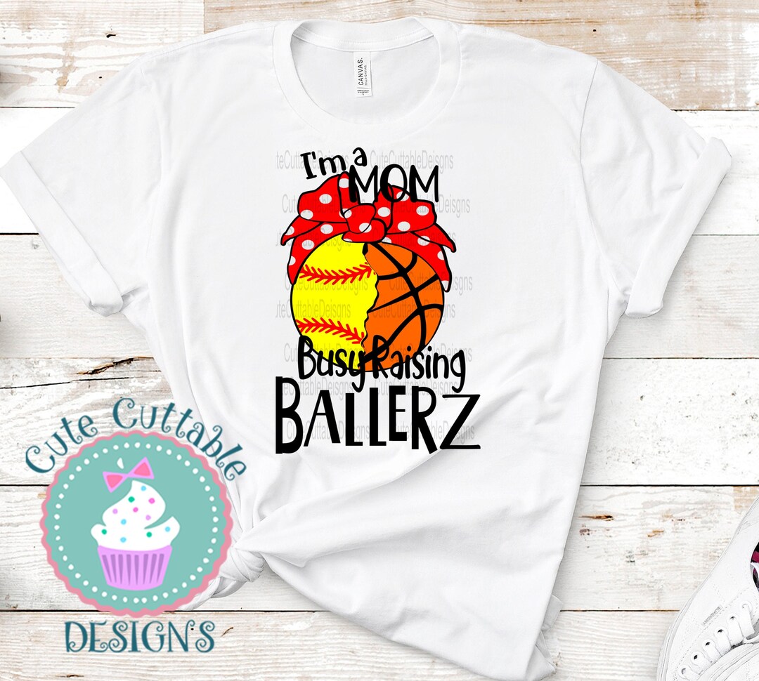 Busy Raising Ballerz Svg Basketball Svg, Softball Svg, Red Bandana ...