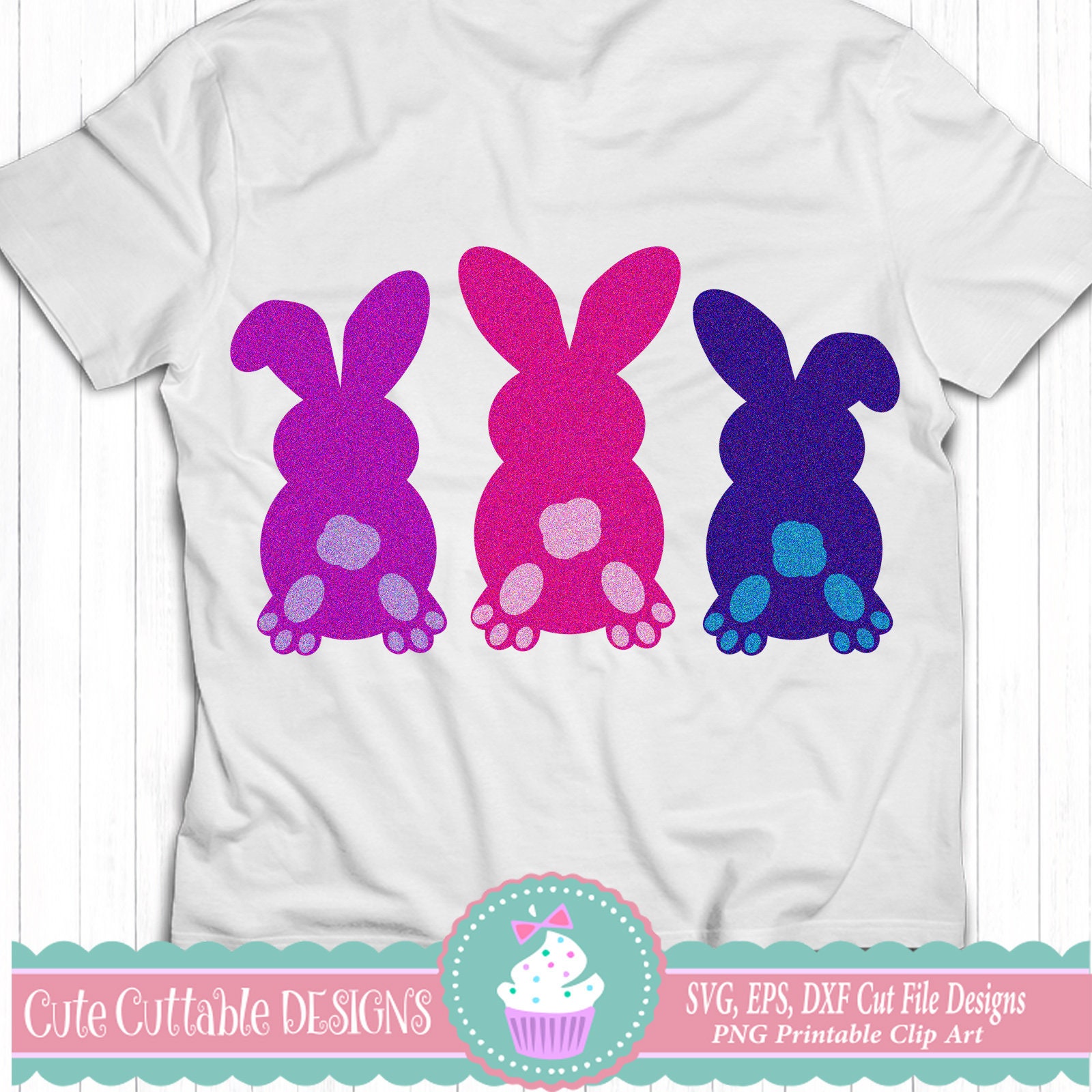Easter SVG Three Bunnies Svg Rabbit Svg Bunnytail Easter - Etsy