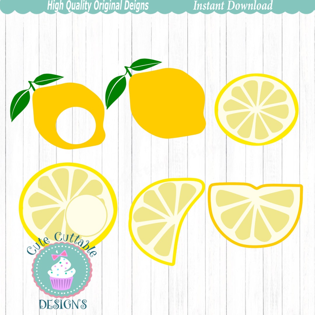 Lemon SVG, Summer Svg Cutting Files SVG, EPS, Dxf, Printable Png ...