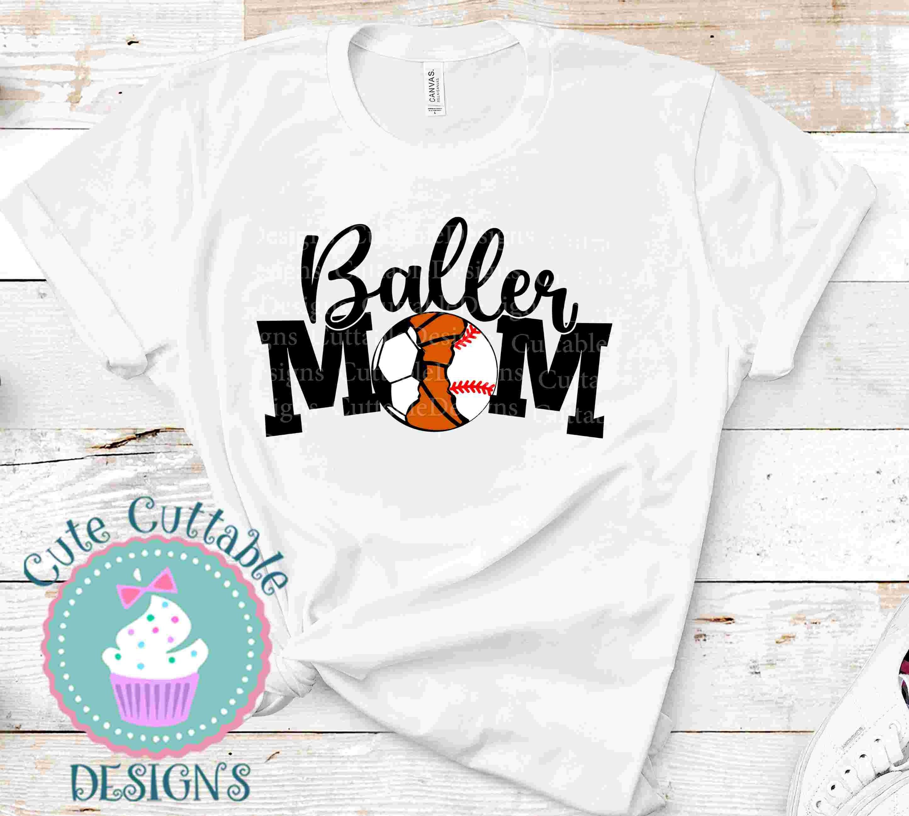 Baller Mom Svg Basketball Baseball Soccer Raising Ballers Svg - Etsy