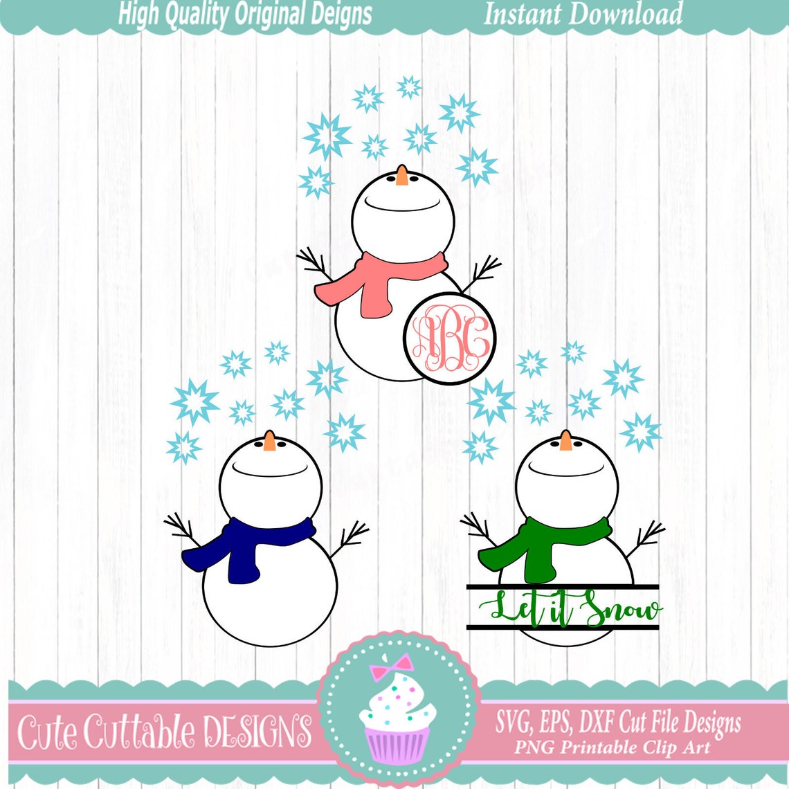 Snowman Svg Snowman Monogram Svg Christmas Winter Snowman - Etsy