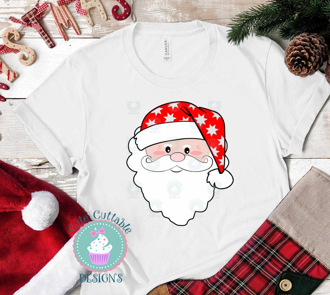 Santa Face Svg, Christmas SVG, Cute Santa Claus Big Guy Svg, Santa Svg ...