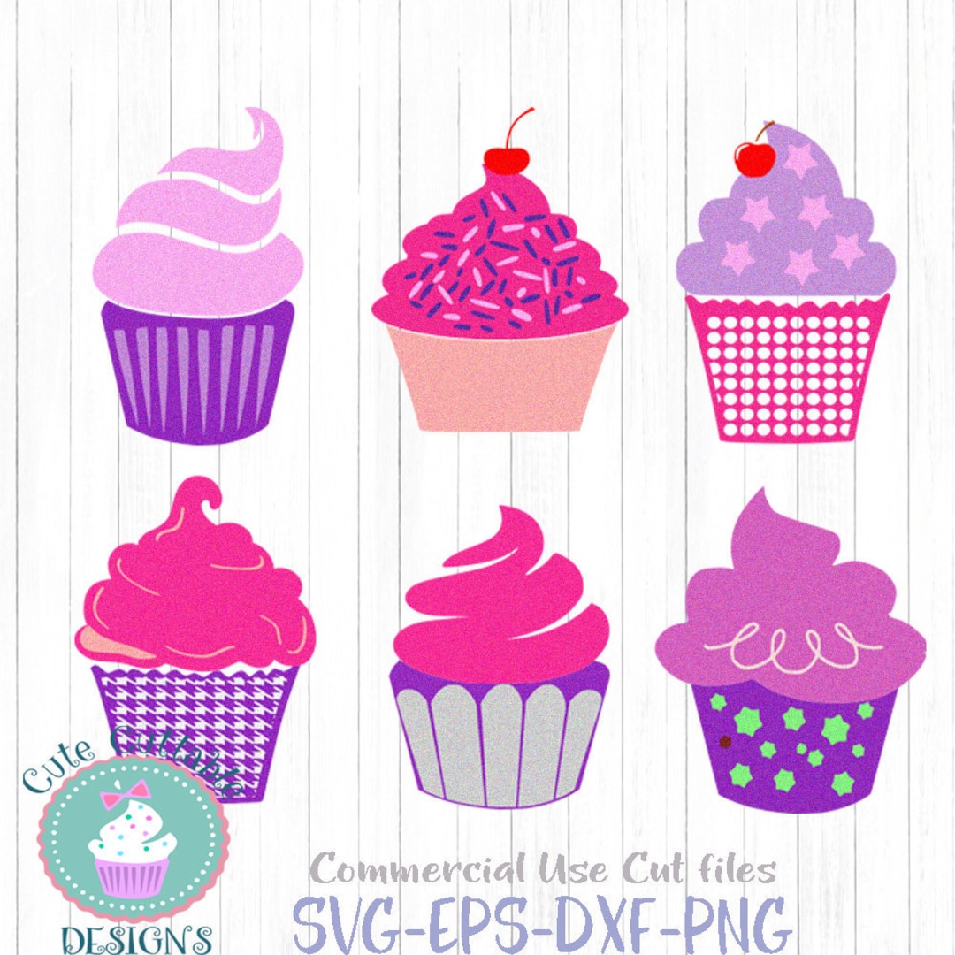 Cupcake SVG Cut Files, Girl Birthday Svg, Toddler Kid Party Cupcake Cut ...