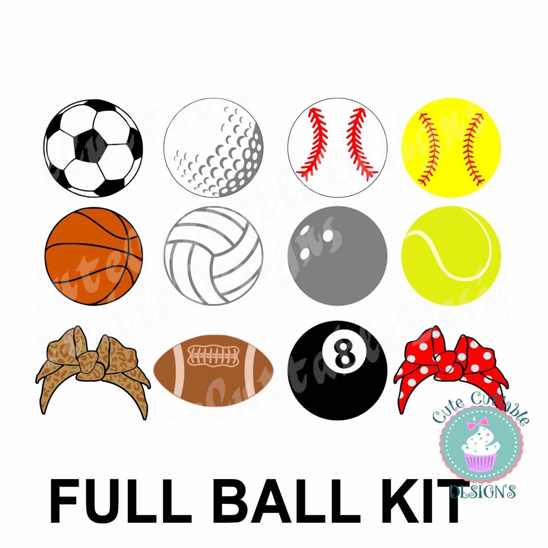 Ballers Sports Ball Svg Bundle Soccer Baseball Basketball Golf Football ...