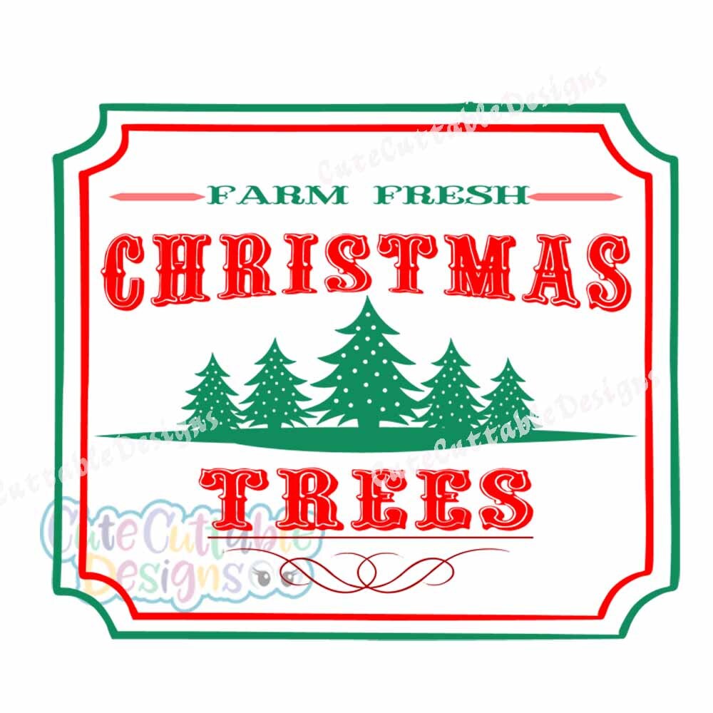 Christmas Tree Sign Svg Christmas Tree Farm Svg Dxf Eps - Etsy