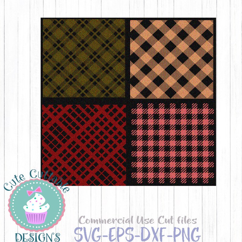 Plaid Svg Pattern Buffalo Plaid Checks Pattern SVG DXF EPS - Etsy