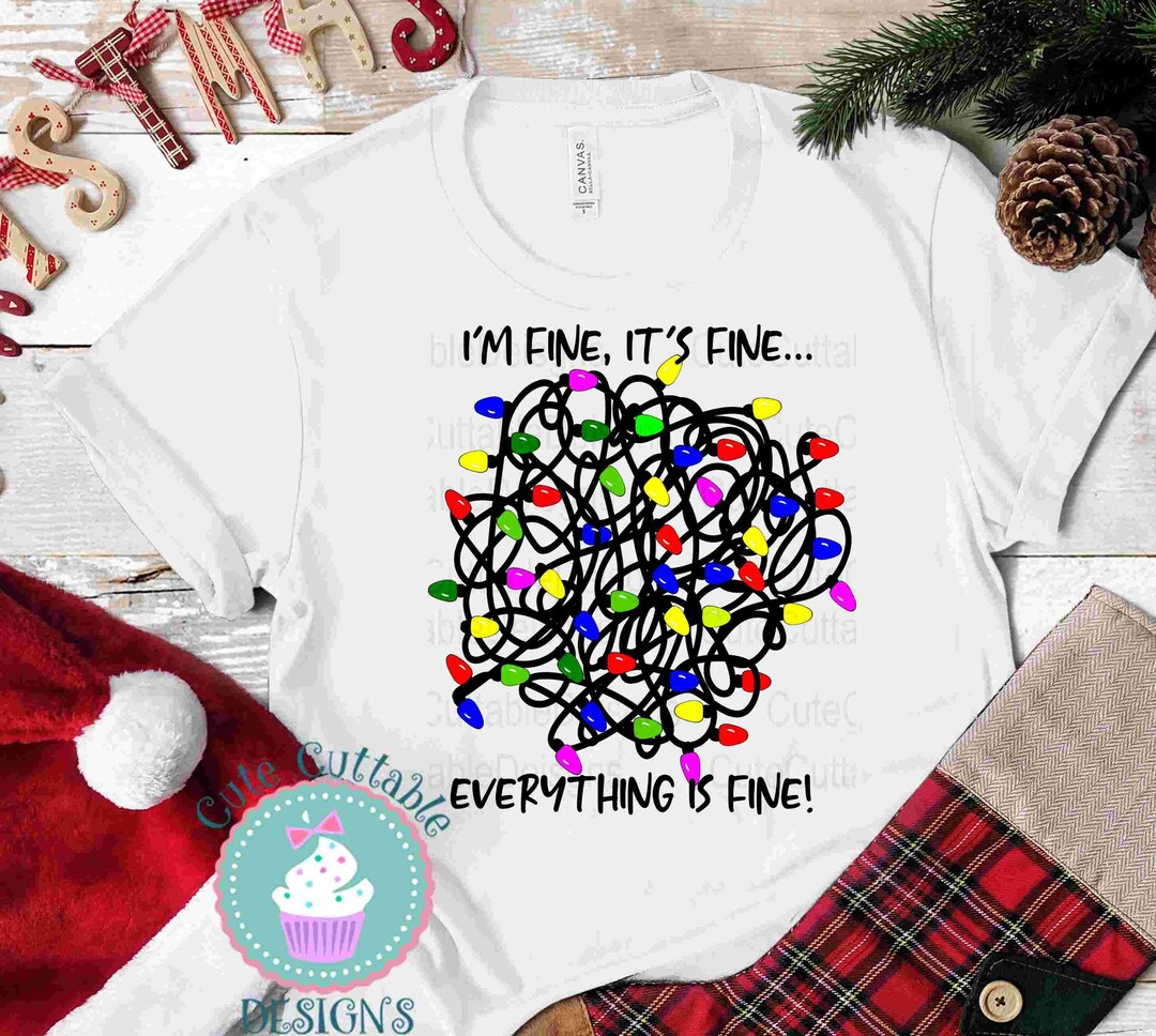 Tangled Christmas Lights SVG: Funny Christmas Design (digital Cut File ...