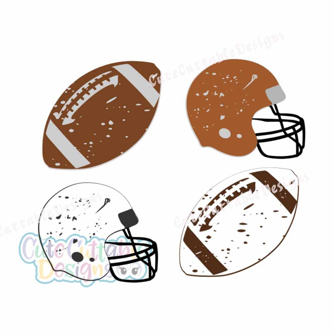 Distressed Football SVG Cut File Cricut Svg Silhouette Svg | Etsy