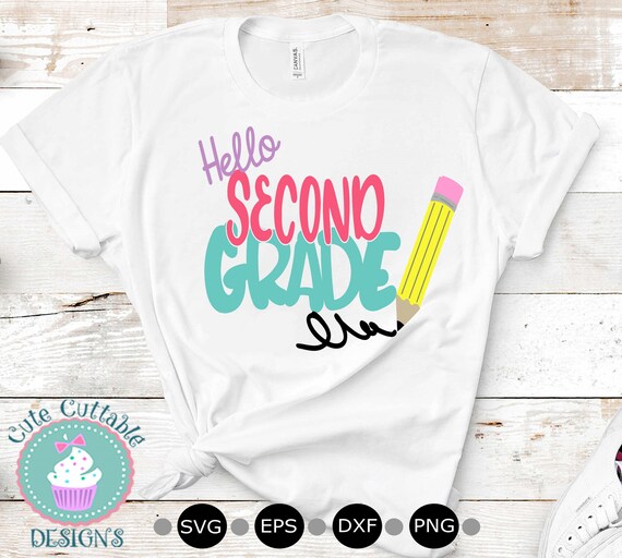Hello Second Grade Svg Back to School Hello 2nd Grade Svg - Etsy