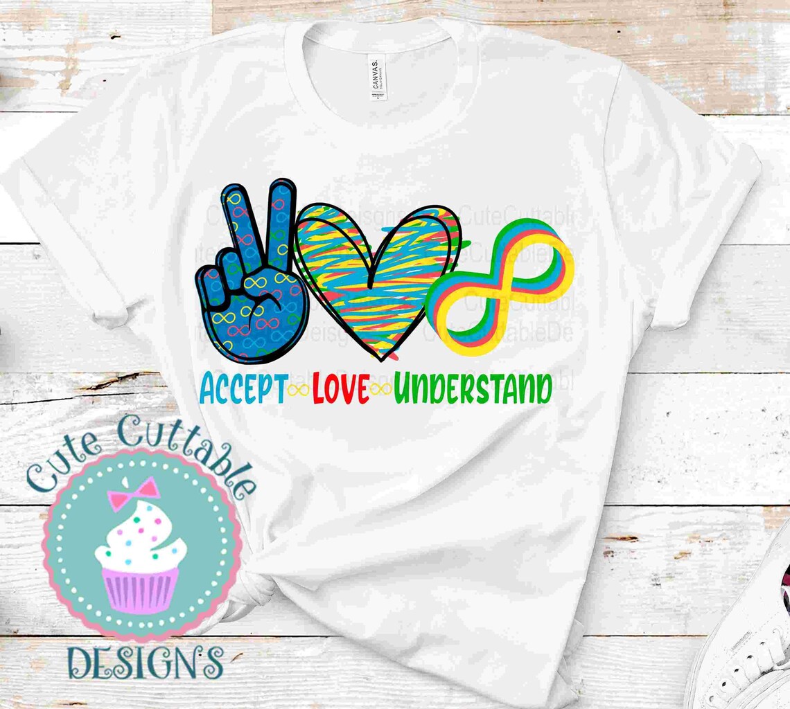 Accept Love Understand Png Autism Awareness Infinity Peace - Etsy