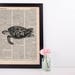 Sea Turtle 2 Dictionary Illustration Art Print Vintage Sea - Etsy UK
