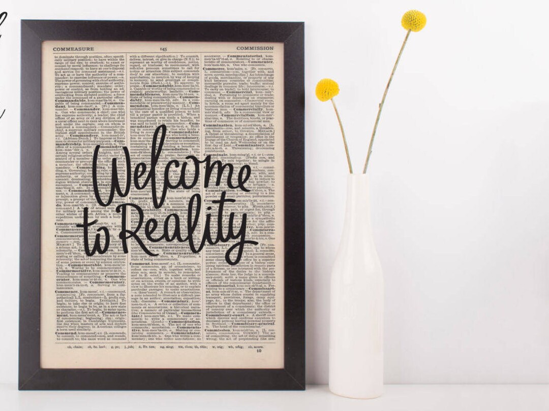 Bienvenido a Reality Dictionary Print - Etsy España