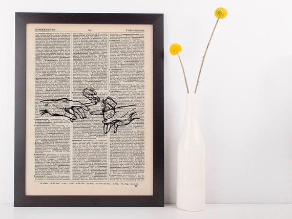 Indica Hands Lighter Dictionary Illustration Art Print Vintage | Etsy