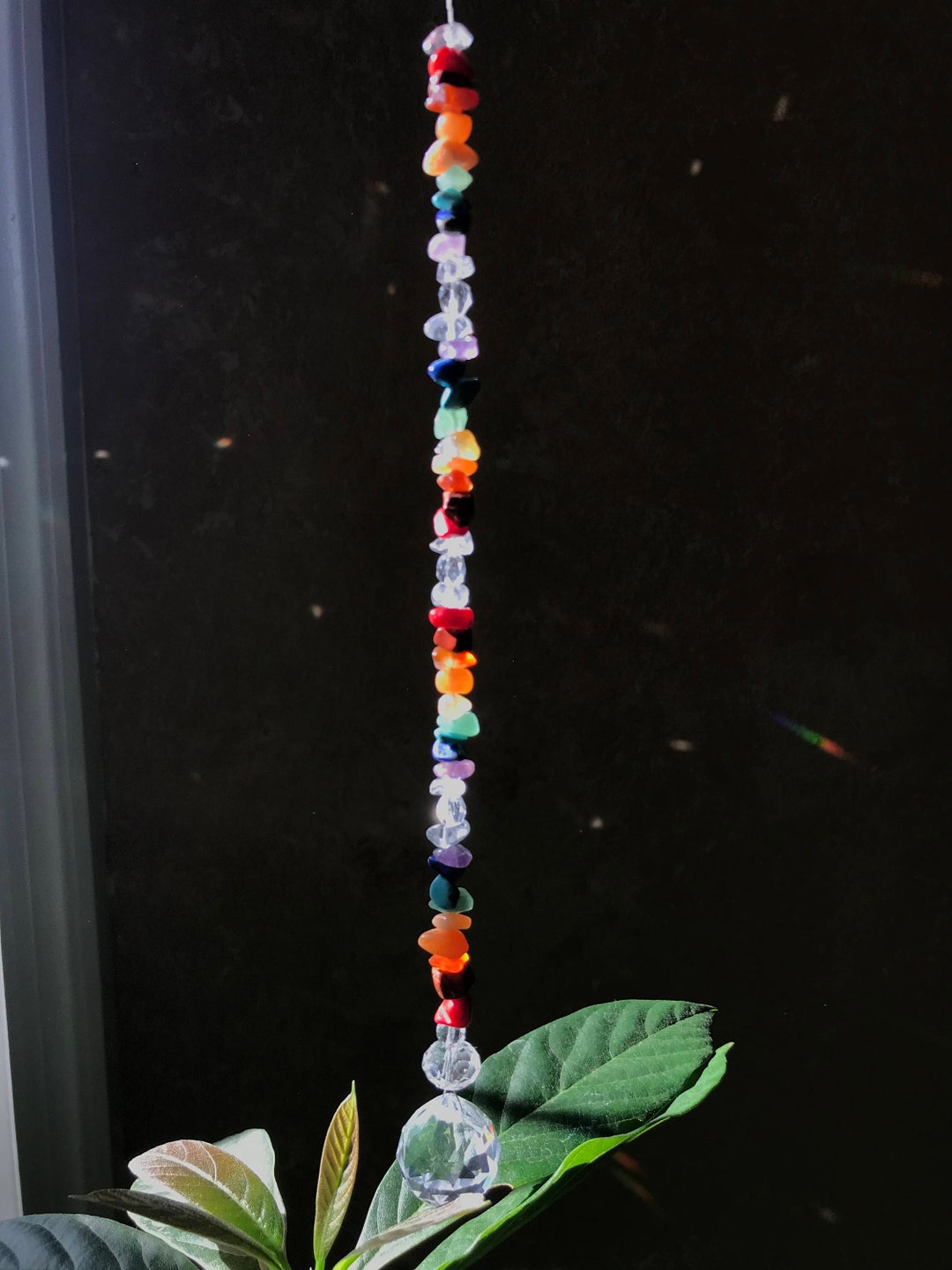 Chakra Crystal Suncatcher, Window Rainbow Maker, Crystal Seeds - Etsy