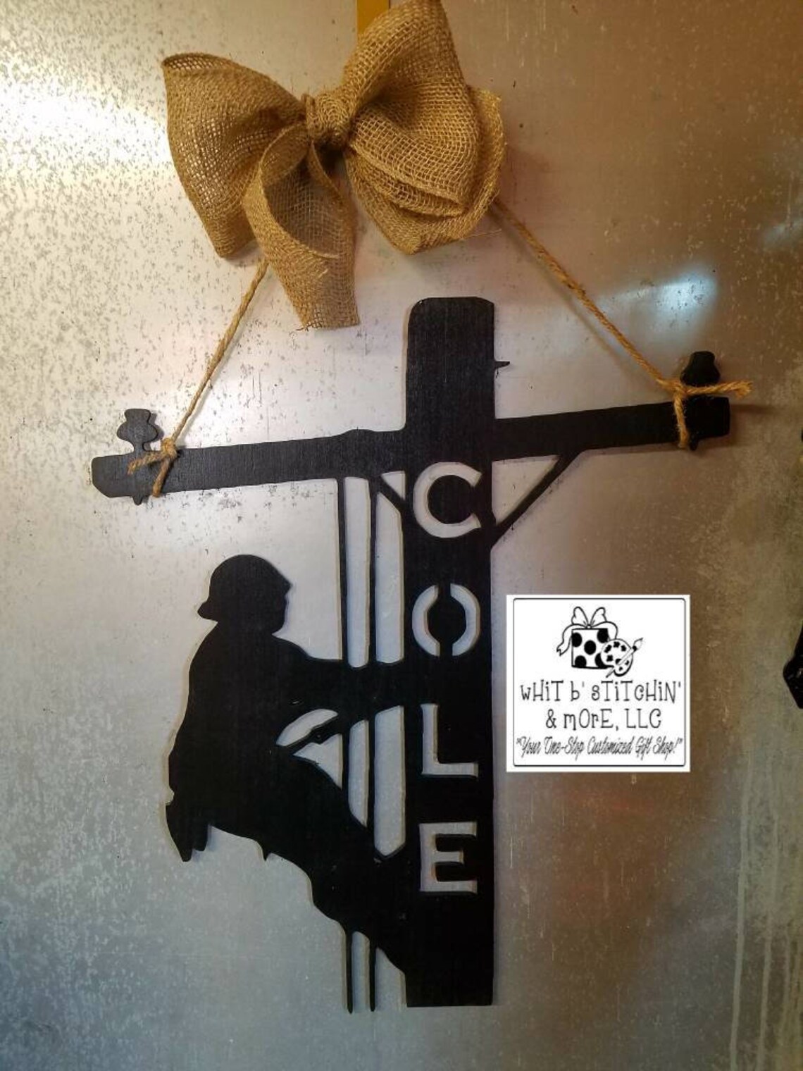 Lineman Door Hanger, Lineman Gift, Lineman Career, Lineman Stuff, Door ...