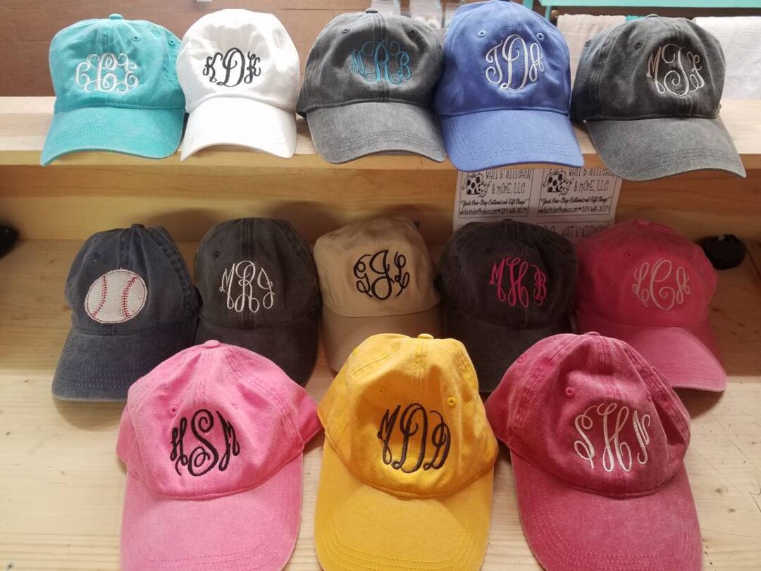 Monogram Hats, Monogram Ball Cap, Baseball Hat With Monogram, Ladies ...