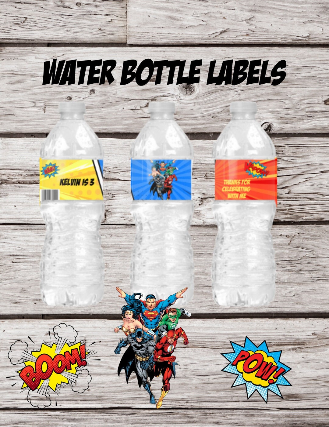 DC Water Bottle Labels - Etsy