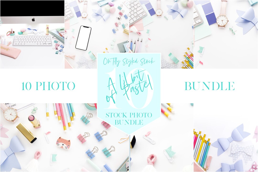 Desktop Stock Photo Bundle Pastel Styled Stock Photos Social Media ...