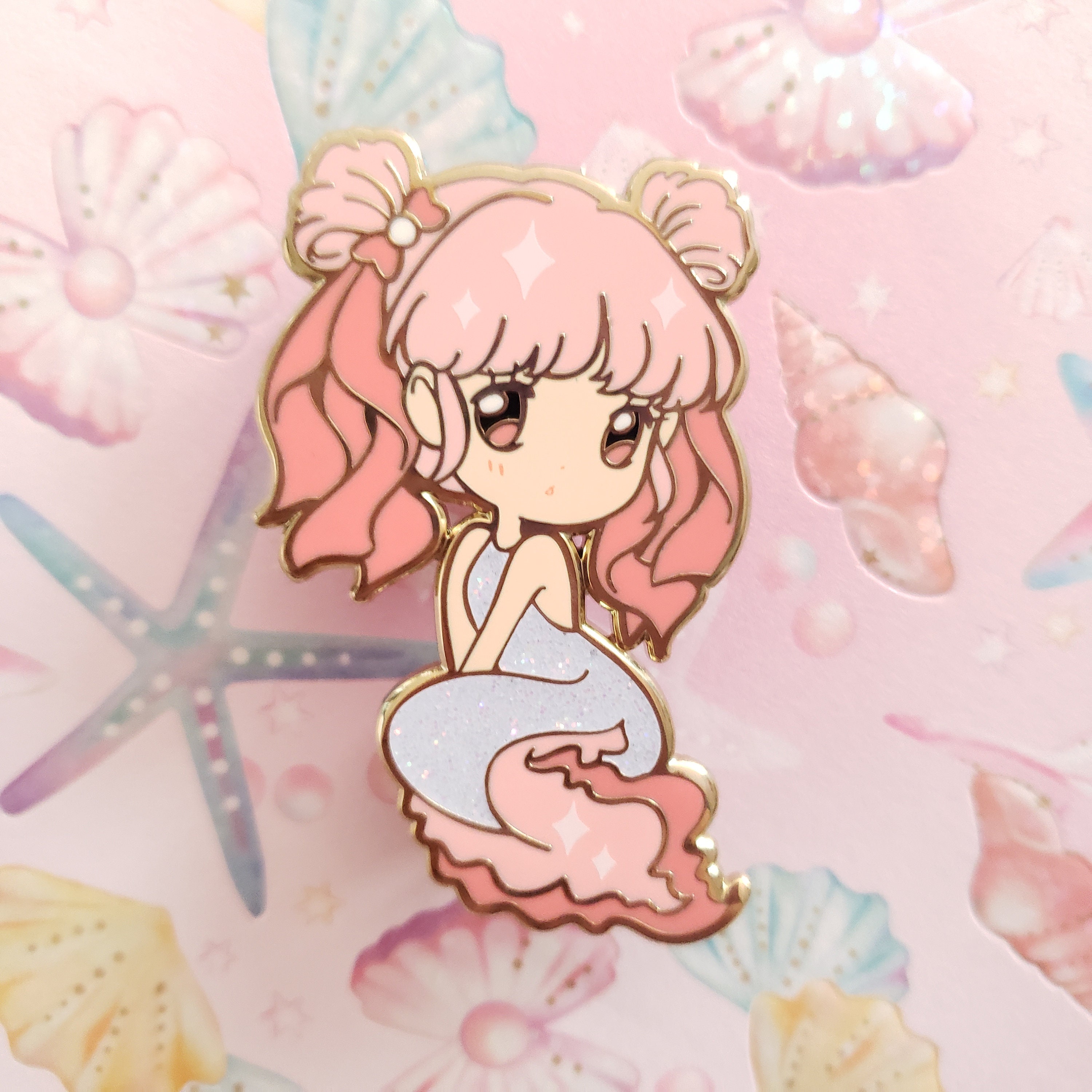 Pinky the Axolotl Mermaid Hard Enamel Pin 2 50.1mm - Etsy Canada