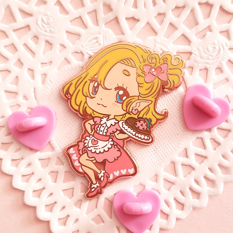 Waifu Cafe 2 Rose Gold Plated Hard Enamel Pin - Etsy
