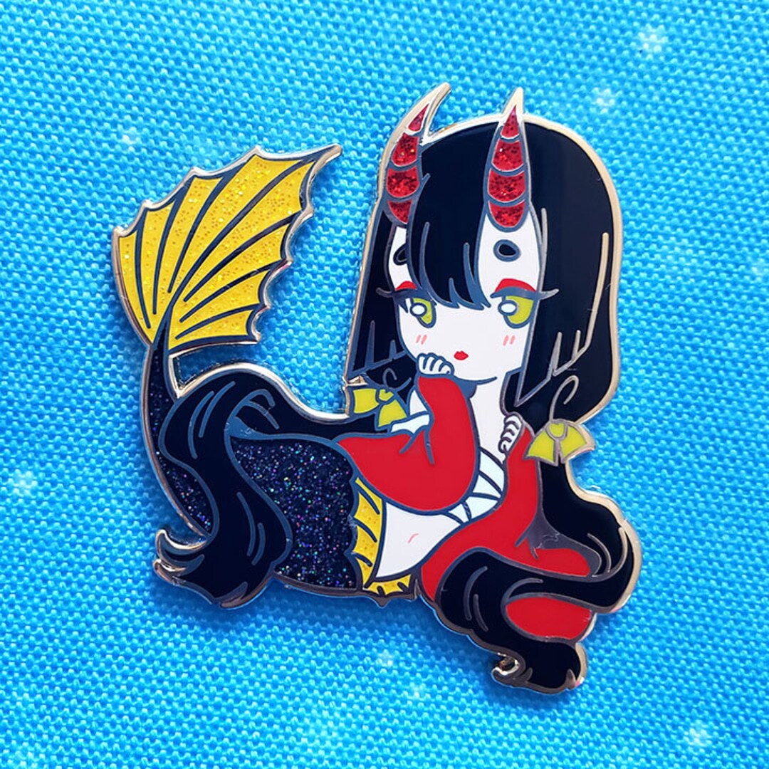 Ryuko the Dragon Demon Mermaid - Hard Enamel Pin From the Mermay 2022 ...