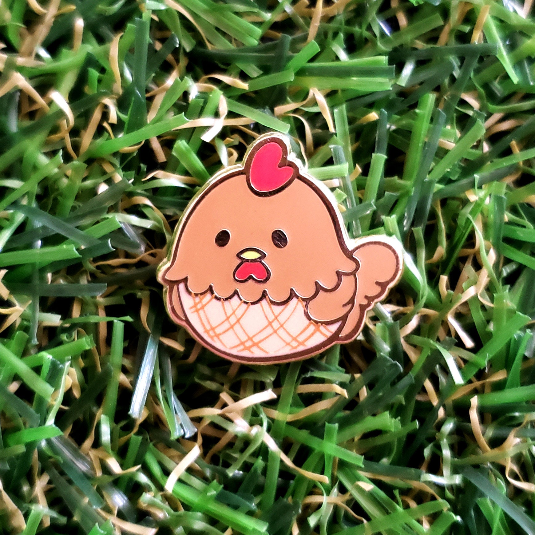 Farm Friends Hard Enamel Pins Strawberry Cow Chicken and | Etsy