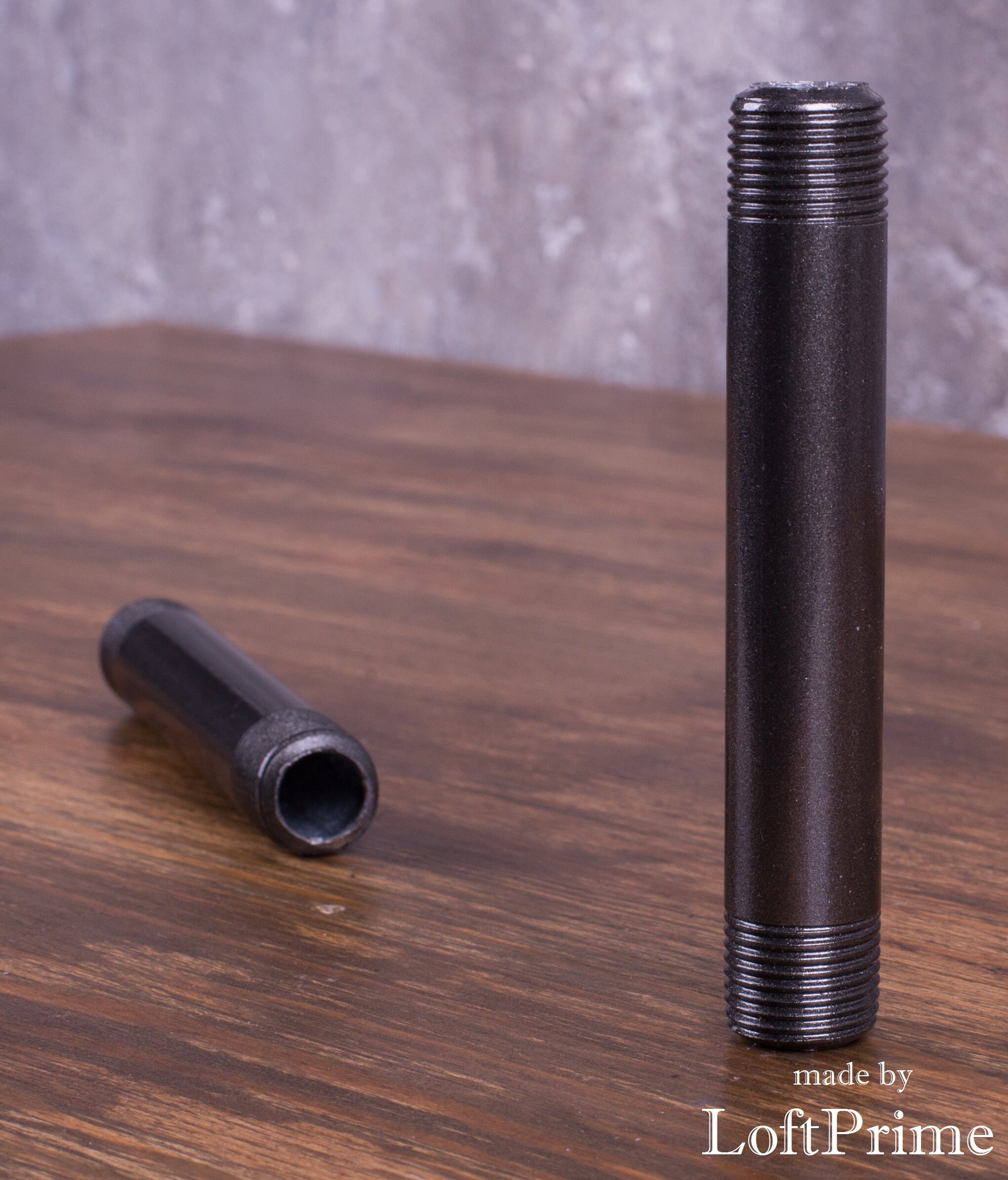 Threaded Tubes Black Steel 1/2 15/21mm Size 130mm | Etsy