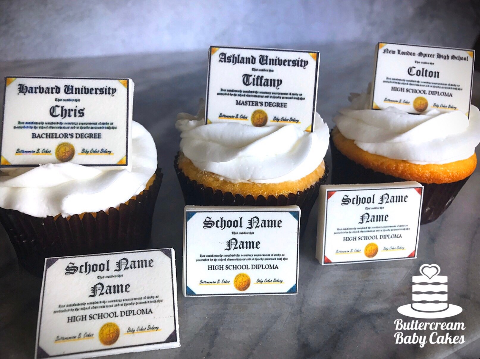 The Original 1 DOZEN Custom Edible Mini Fondant Diploma - Etsy