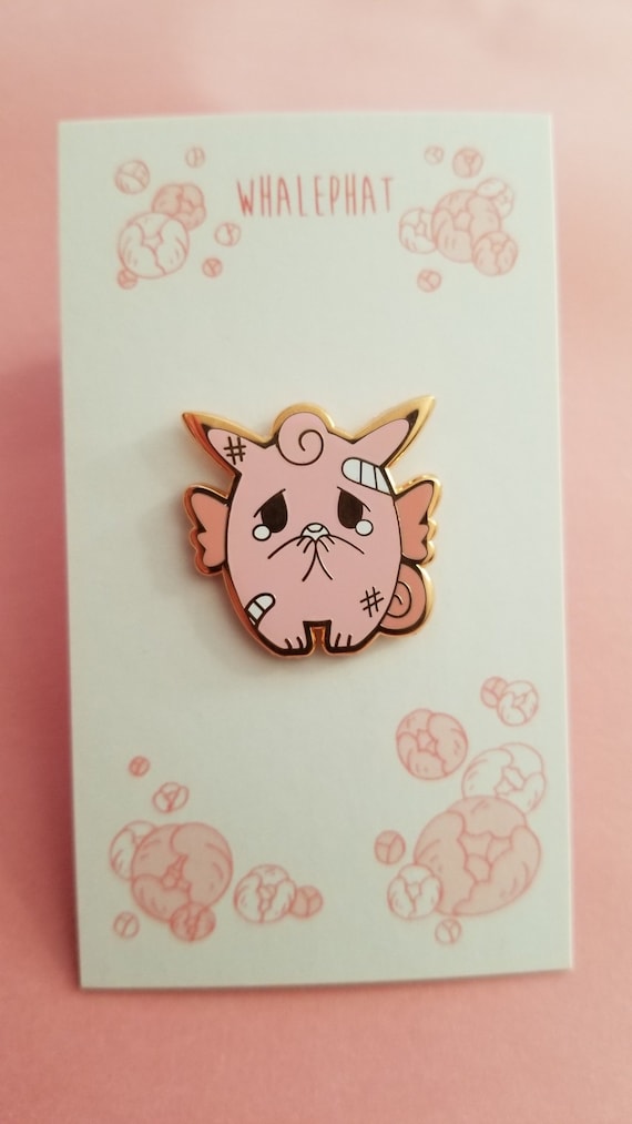 RETIRING: Hurt Clefable Hard Enamel Pin | Etsy