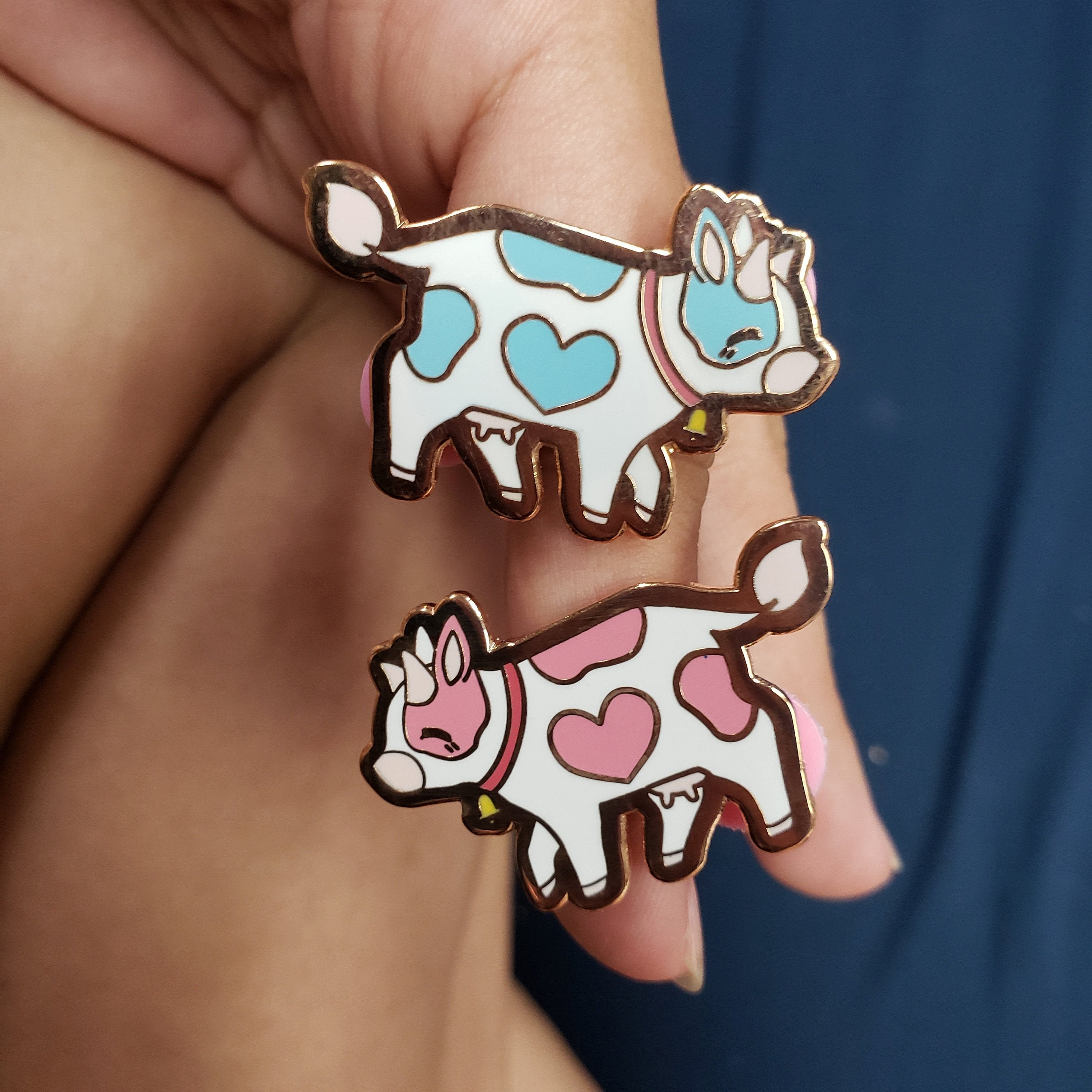 Cow Hard Enamel Pins - Etsy Canada