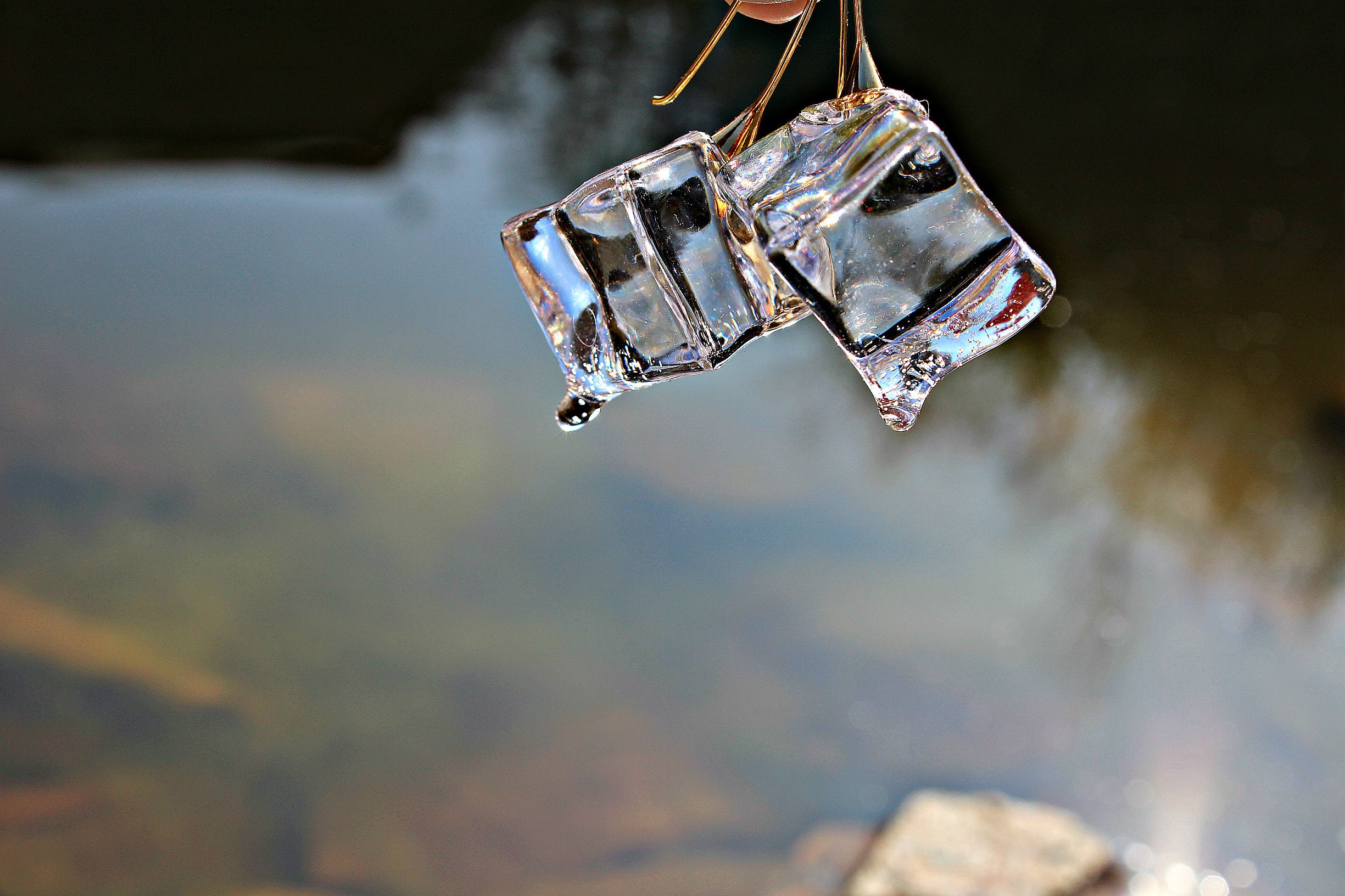 Ice Cube Transparent Clear Lucite Drop Earrings | Etsy