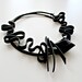 Black Contemporary Rubber Lace Necklace Statement Bib Party - Etsy
