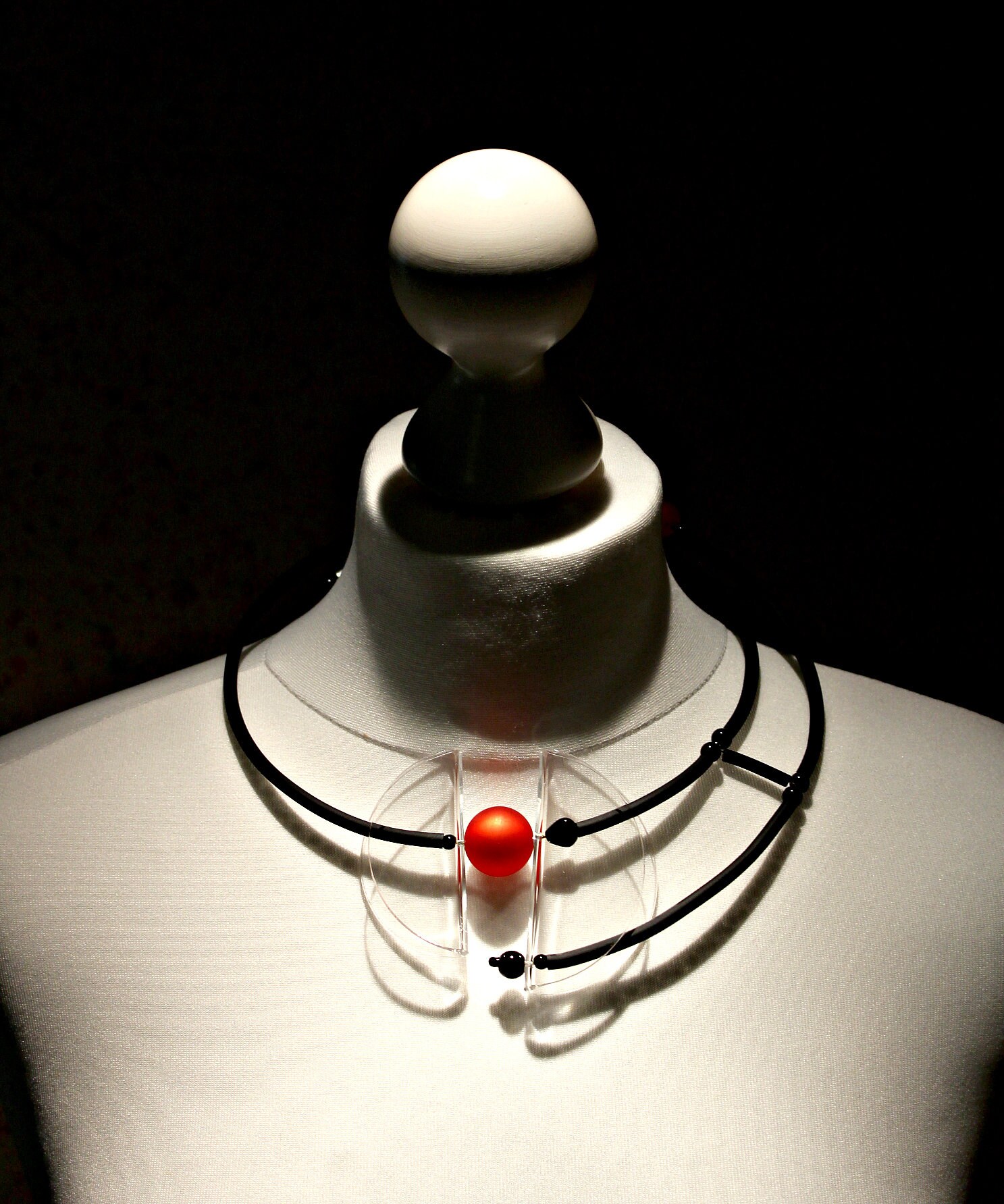 Stylish Transparent Clear Modern Lucite Necklace With Rubber - Etsy